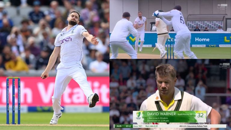 David Warner nicks behind off Chris Woakes - Guerilla Cricket