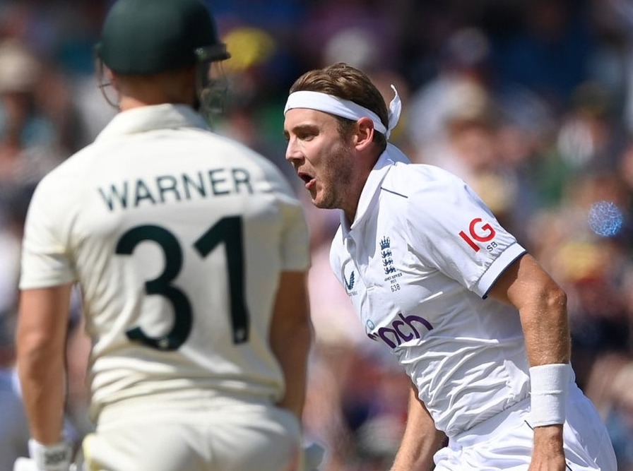 Stuart Broad claims David Warner for 17th time in Tests - Guerilla Cricket