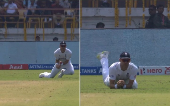 James Anderson hangs onto low catch on second attempt - Guerilla Cricket
